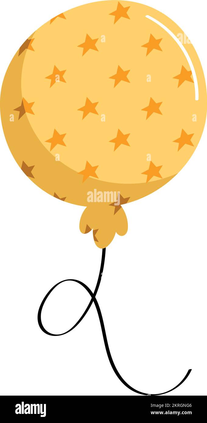 yellow balloon helium floating icon Stock Vector Image & Art - Alamy