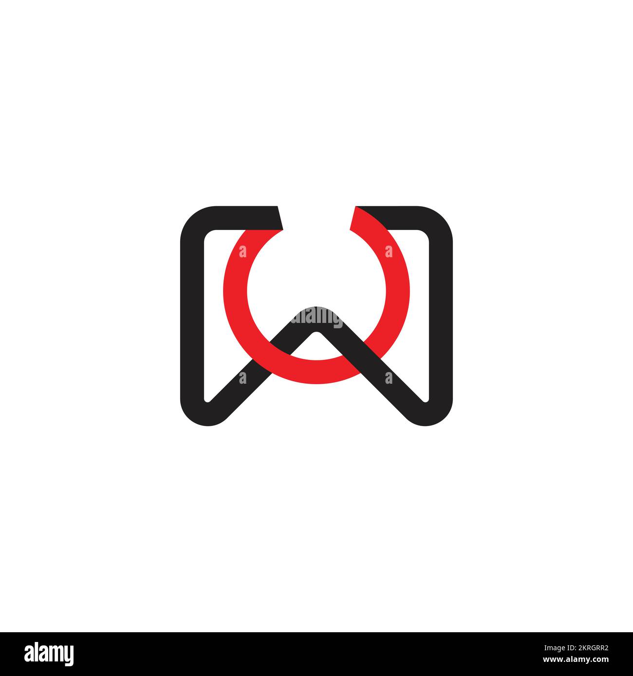 letter wo colorful overlapping line logo vector Stock Vector Image ...