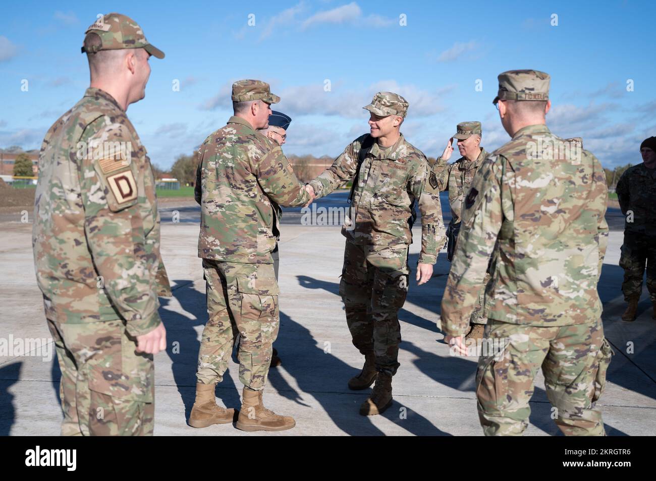 U.S. Air Force Col. Gene Jacobus, 100th Air Refueling Wing commander ...