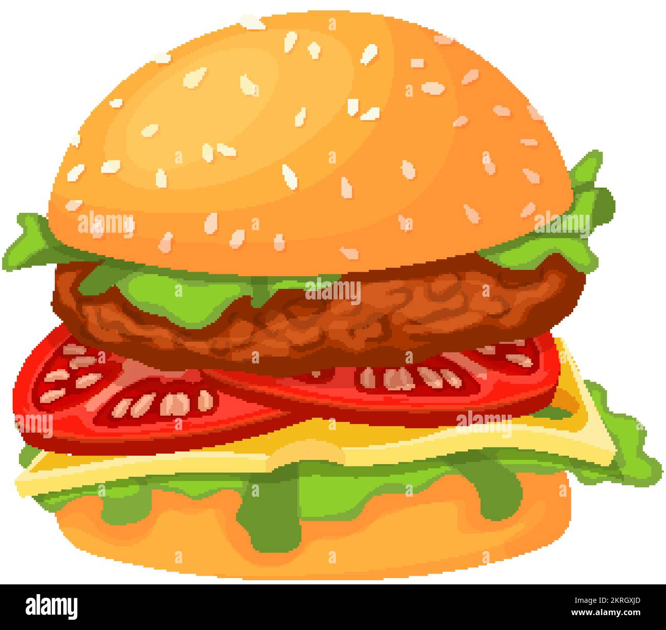 burger fast food cartoon vector illustration Stock Vector Image & Art ...