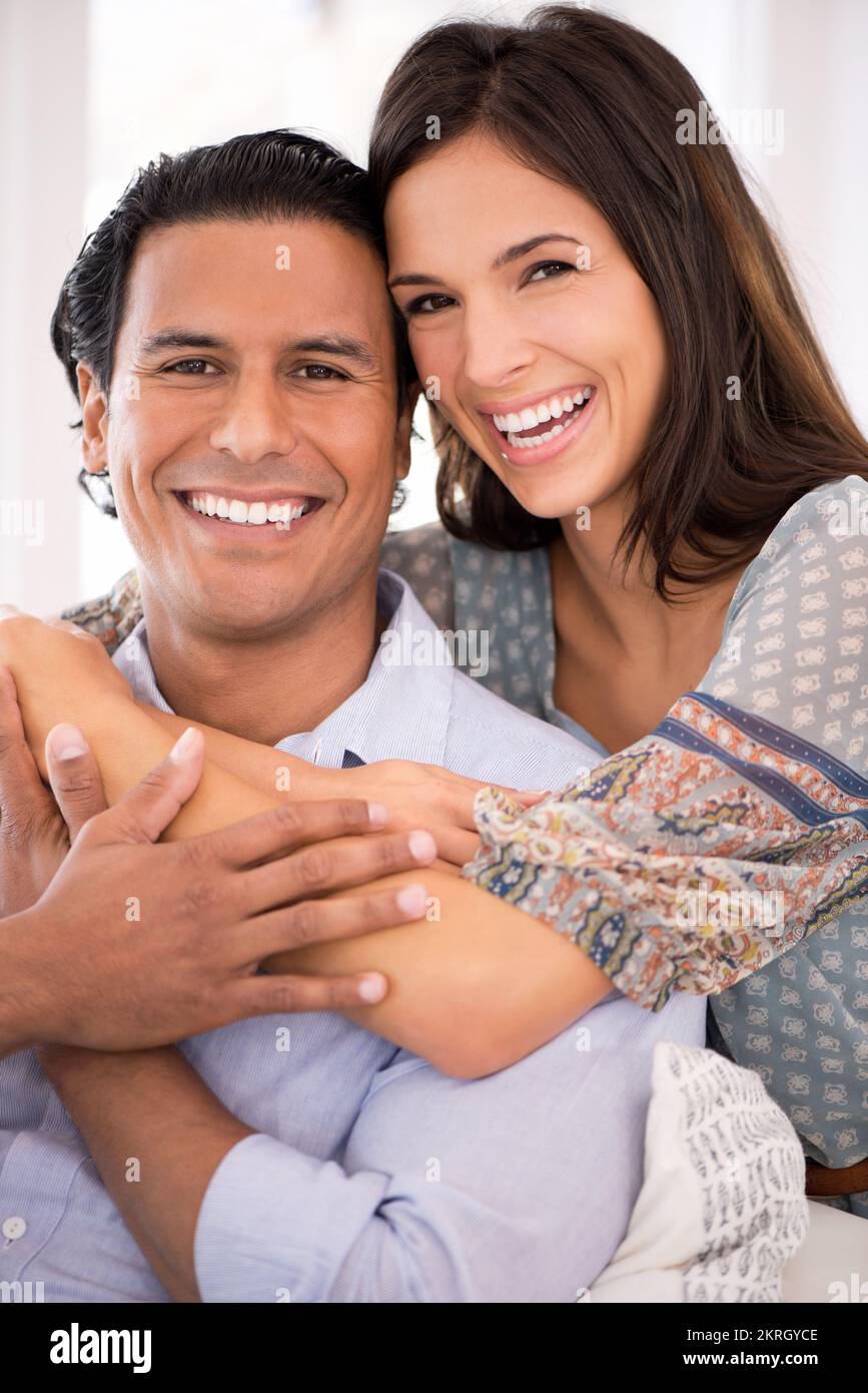 Theyre devoted to each other. Cropped portrait of a beautiful and ...