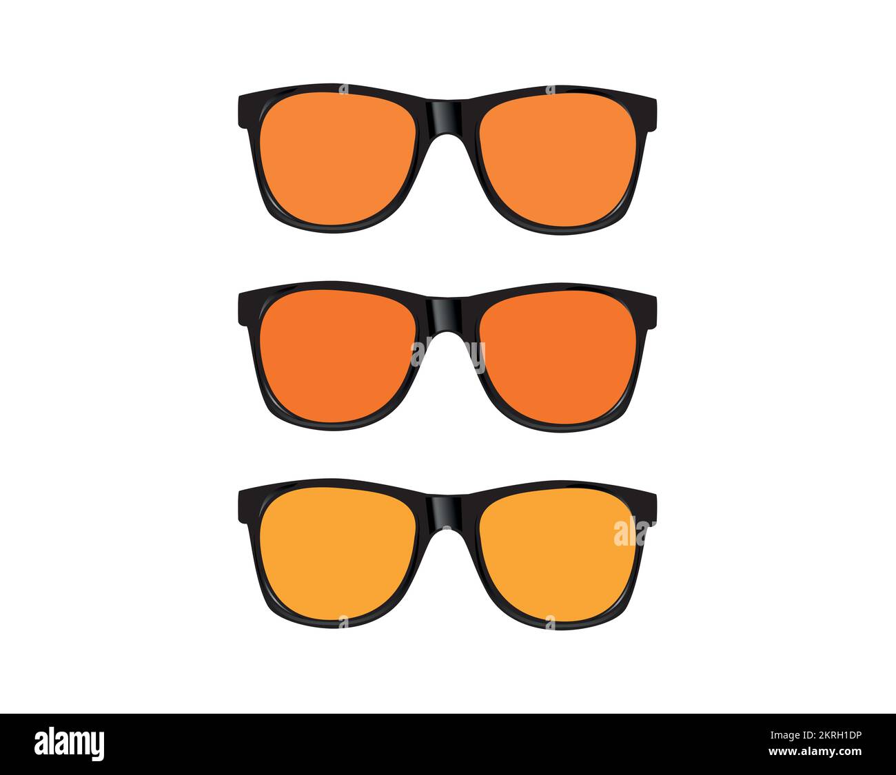 Realistic Vintage Sunglasses Isolated Vector Illustration Stock Vector ...