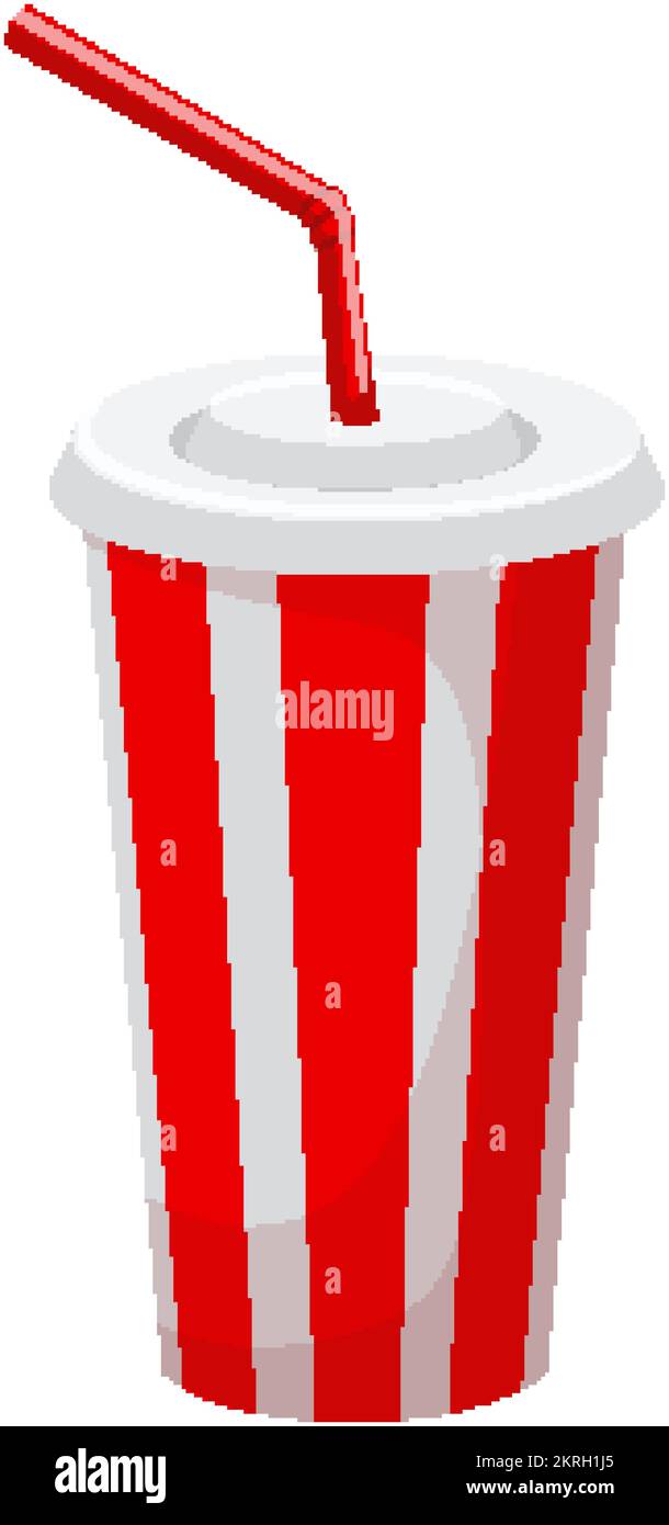 drink soda fast food cartoon vector illustration Stock Vector Image ...