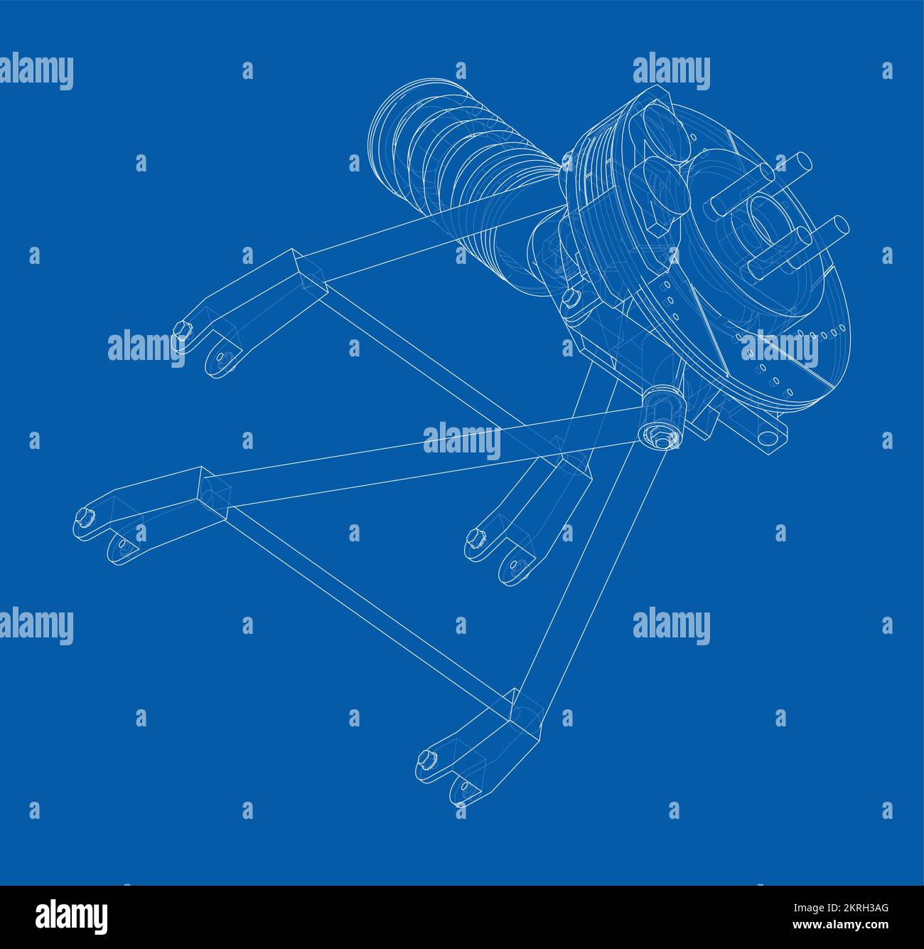 Car suspension with shock absorber Stock Vector Image & Art - Alamy