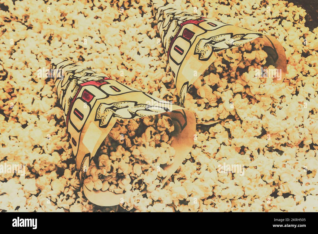 Nostalgia in the form of fallen pop corn cones scattered in the old ...