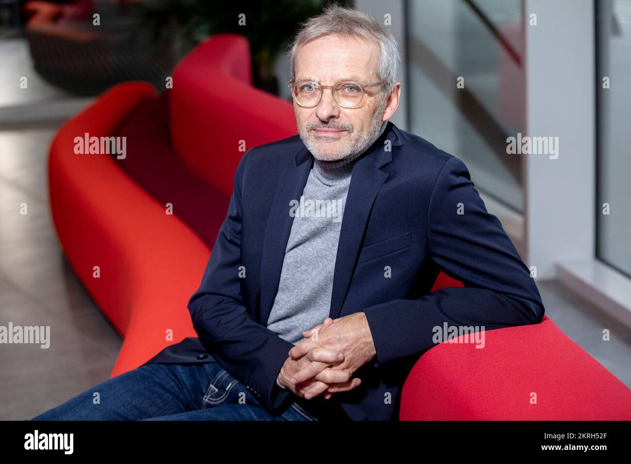 Solidaris president Edouard Delruelle poses for the photographer at the ...