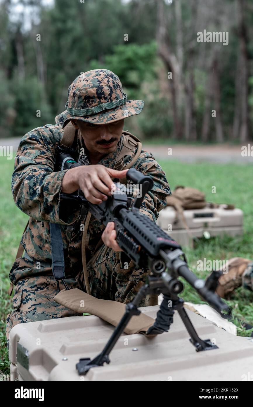 U.S. Marine Corps Cpl. Jaryd Boyko, a field radio operator with 3rd ...