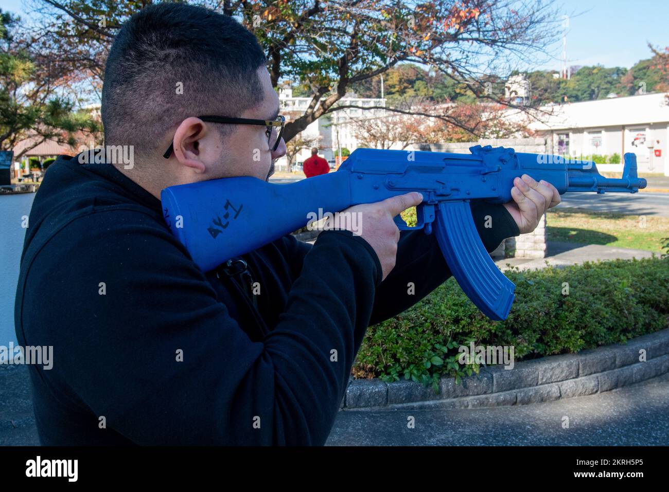 Participants take part in a simulated a small boat attack probe during ...