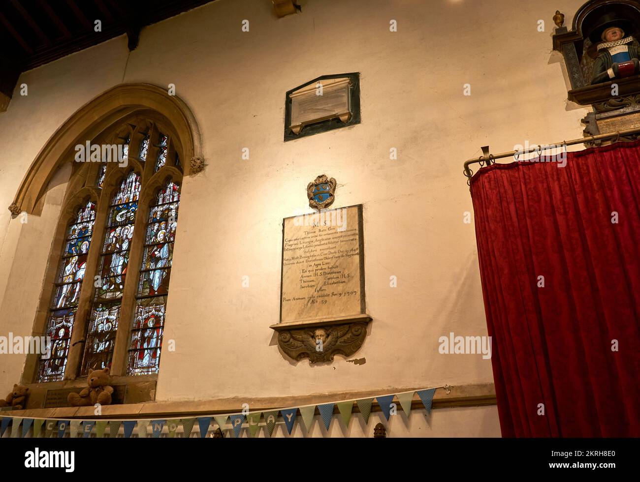 Church interior wall in Ashby de la Zouch, UK Stock Photo - Alamy