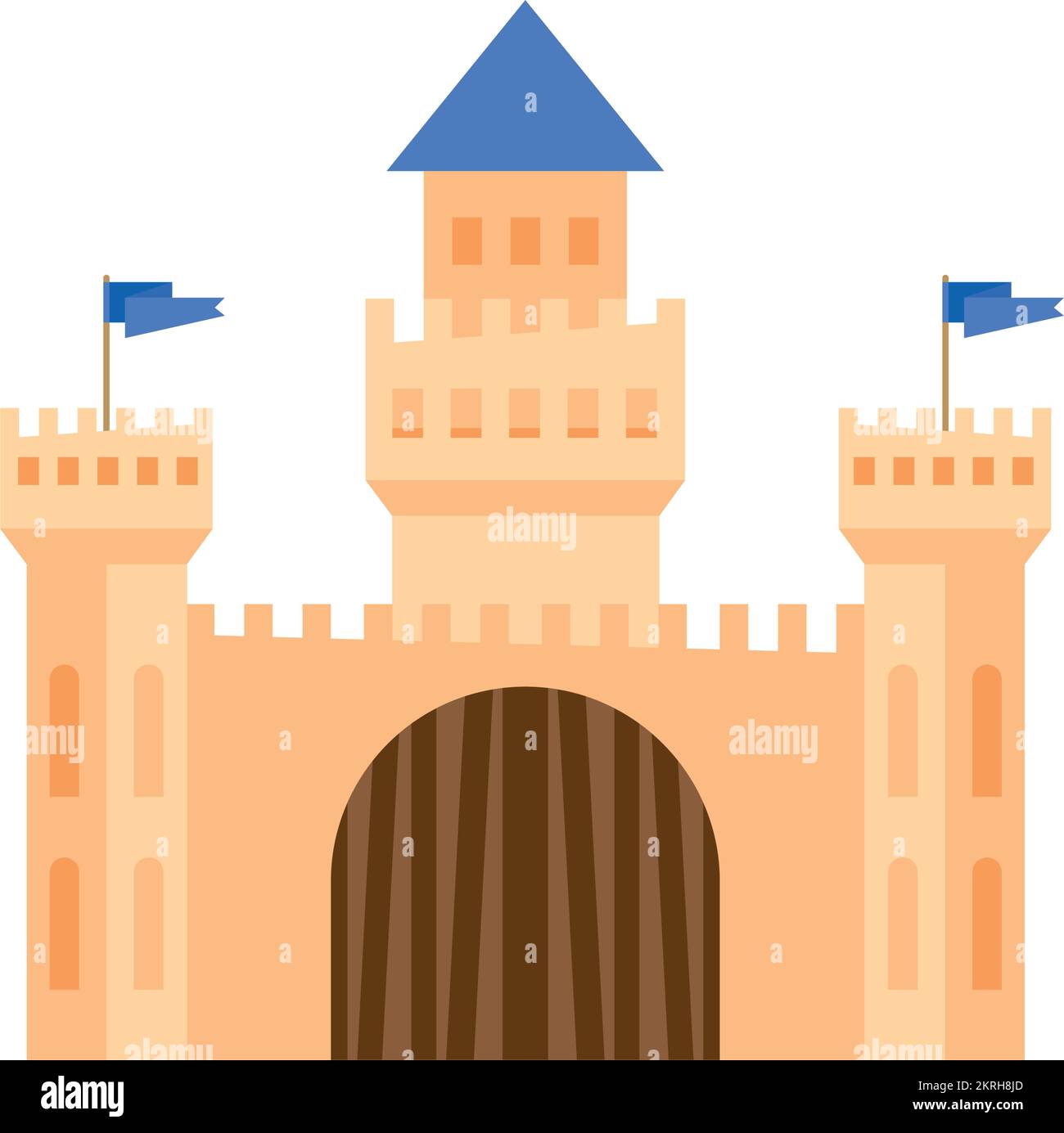fairytale castle with flags icon Stock Vector Image & Art - Alamy
