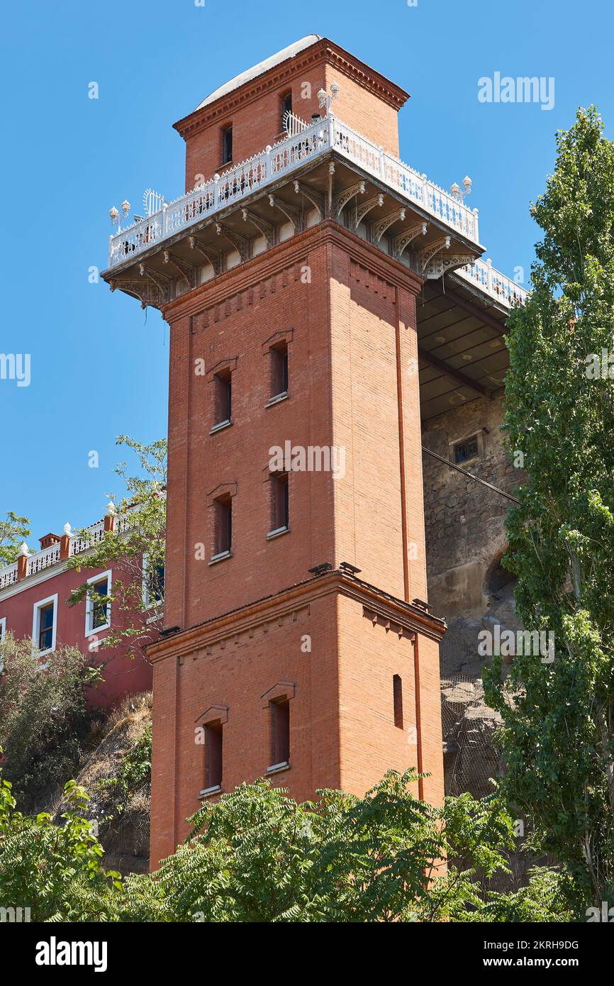 Historical Building Elevator Izmir Esmirna City Turkey Stock Photo