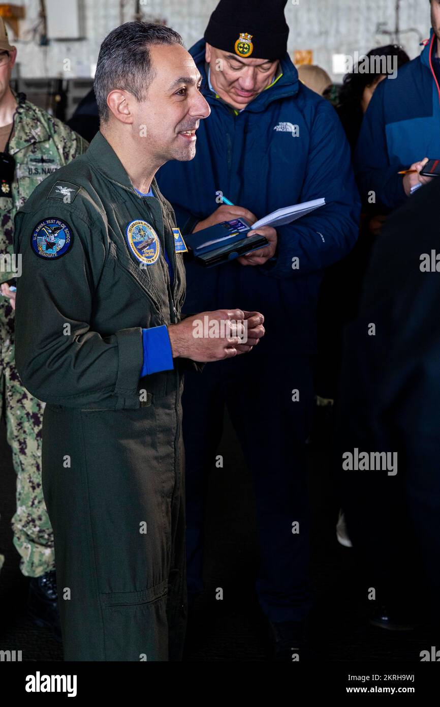 Capt. Paul Lanzilotta, the first-in-class aircraft carrier USS Gerald R ...