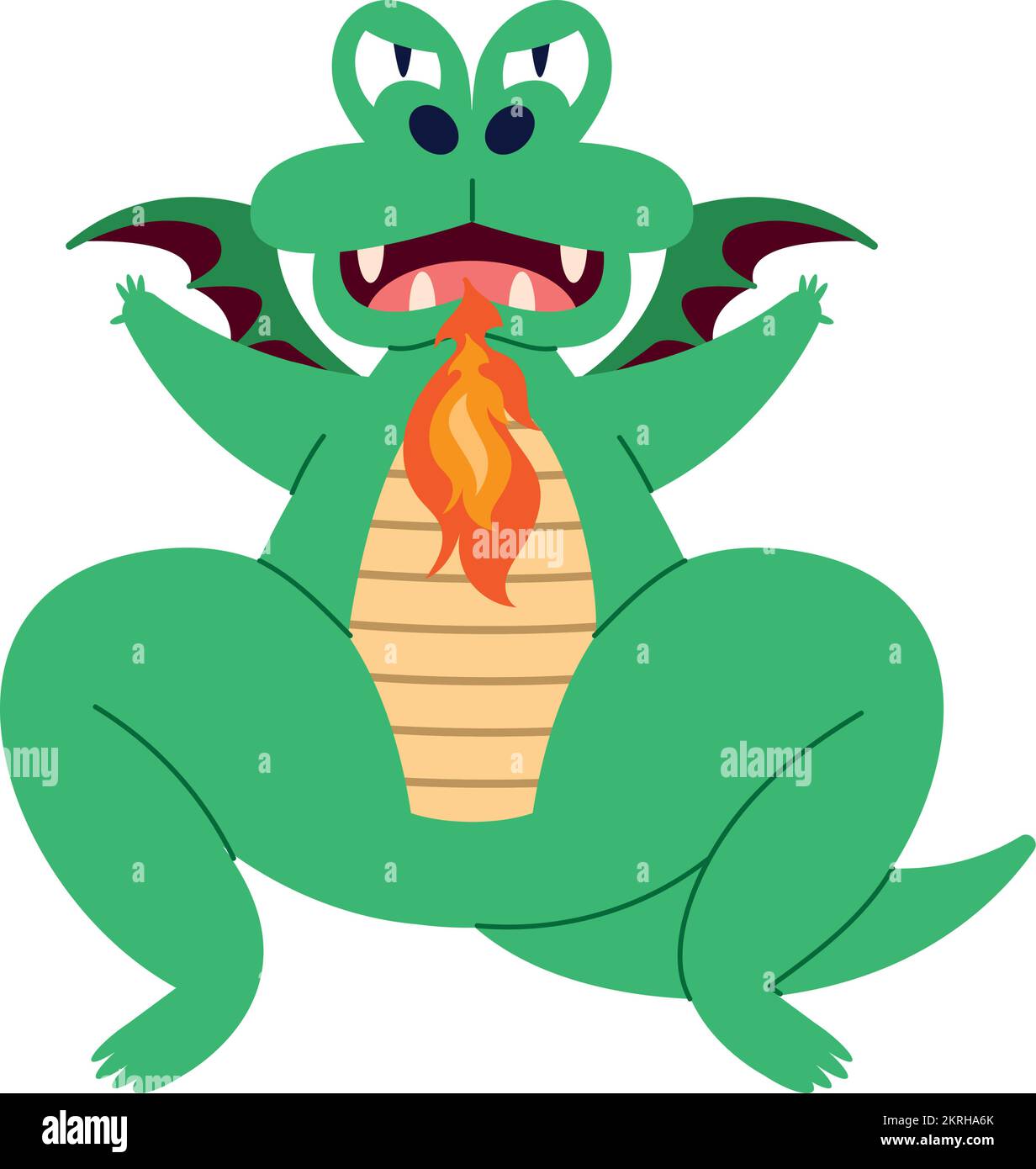 fairytale dragon beast creature icon Stock Vector Image & Art - Alamy