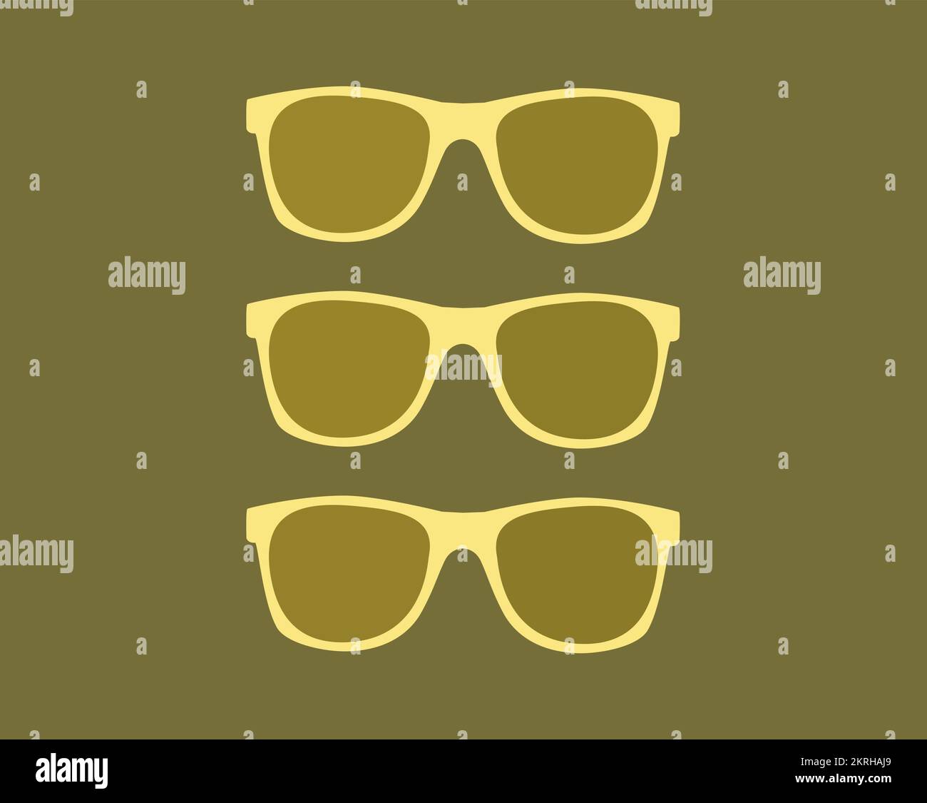 Realistic Vintage Sunglasses Isolated Vector Illustration Stock Vector ...