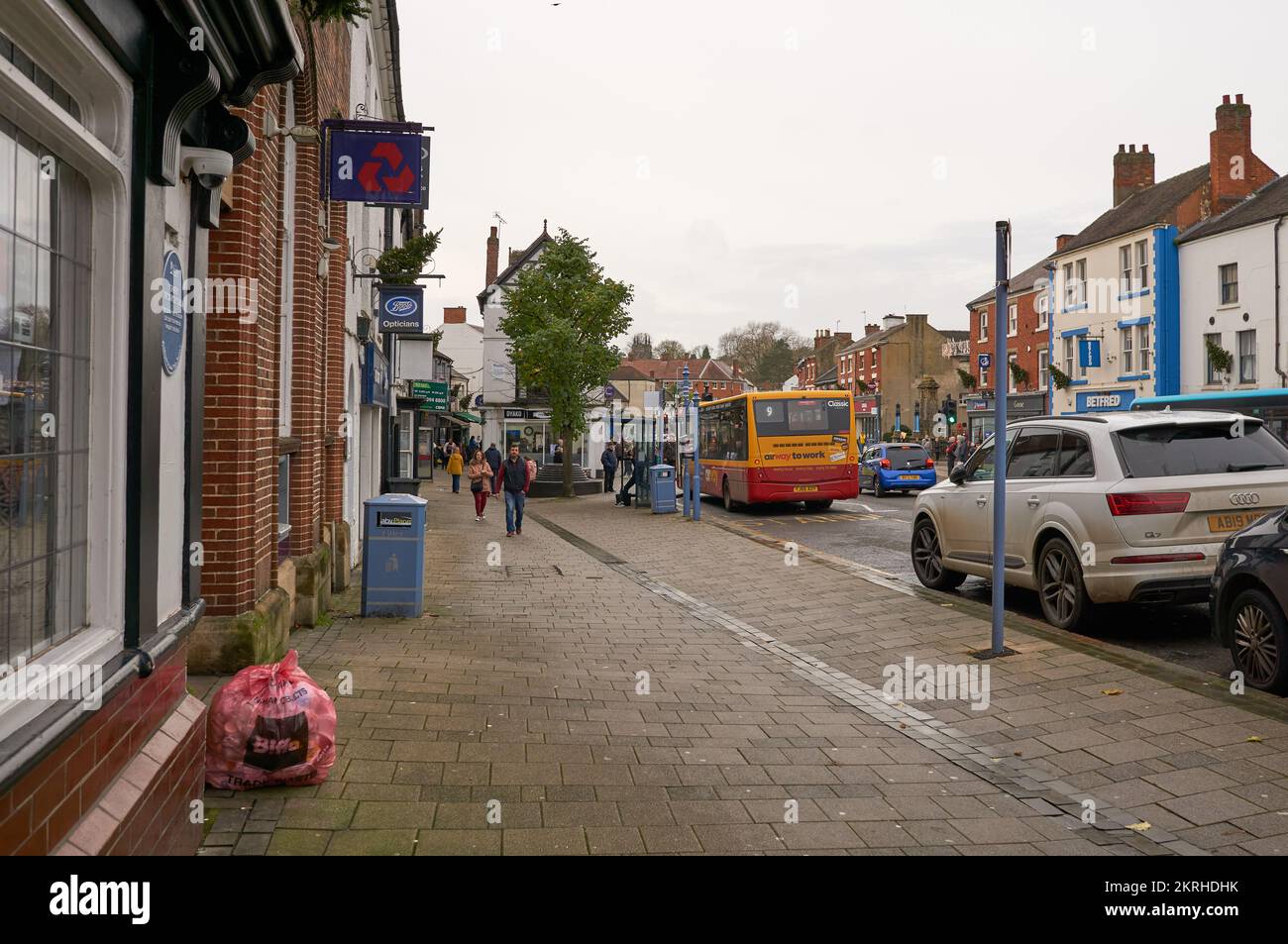High street scene in Ashby de la Zouch, UK Stock Photo - Alamy