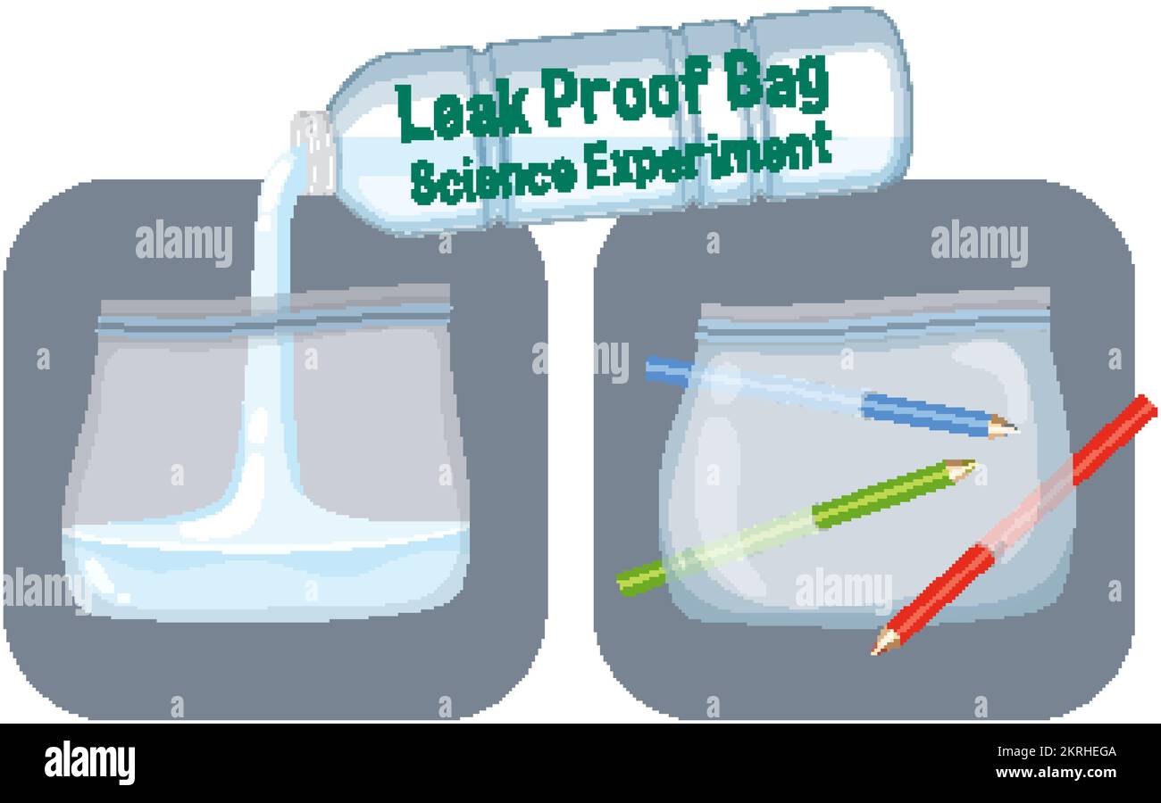 Leak proof bag science experiment illustration Stock Vector Image & Art ...