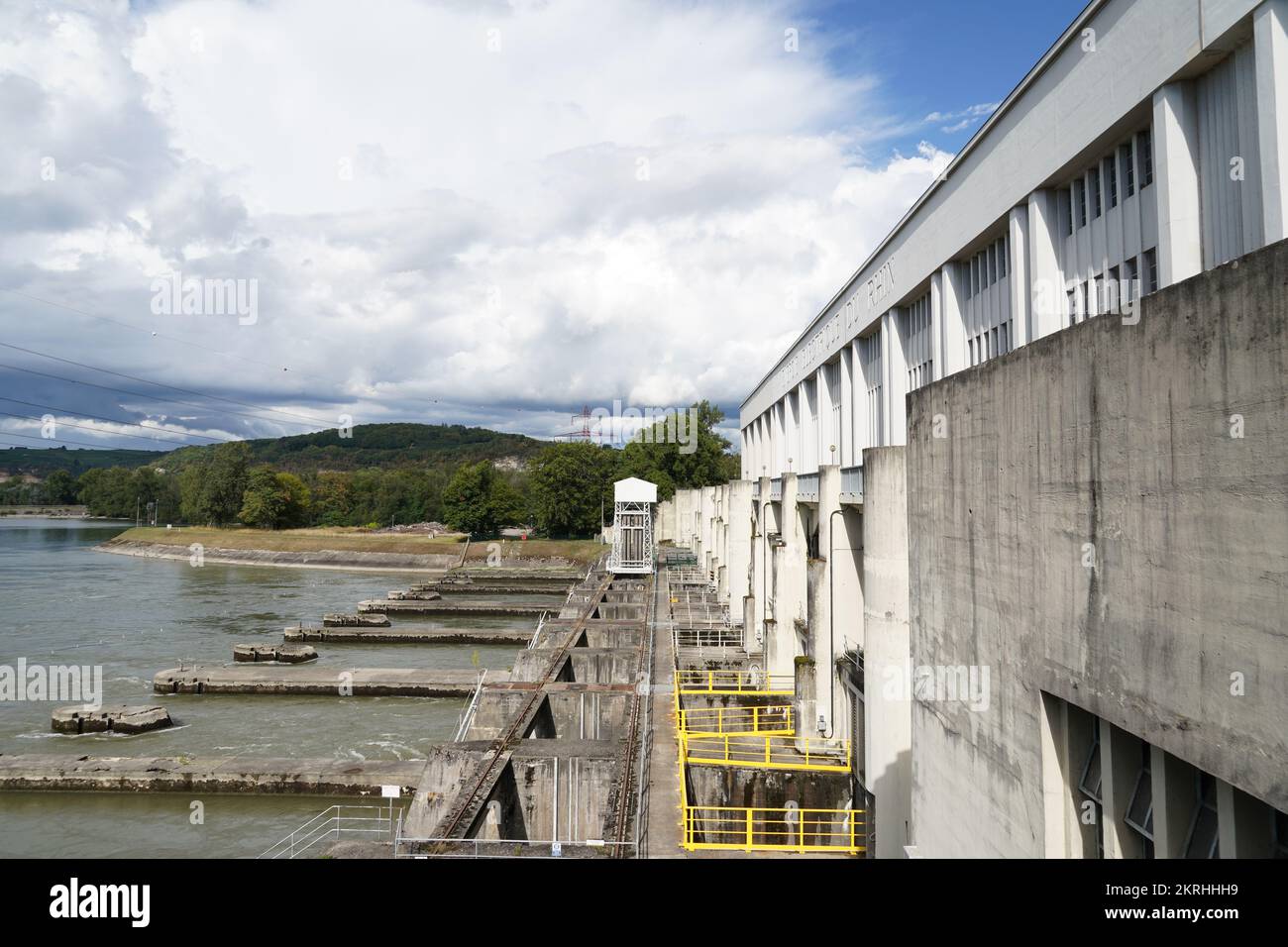 Building of hydroelectric, run-of-river, power plant in Kembs located ...