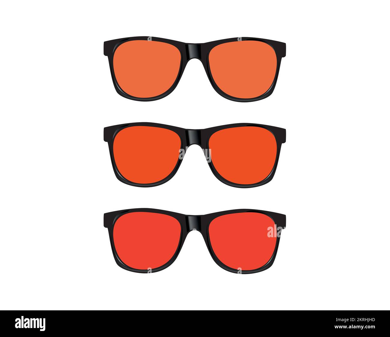 Realistic Vintage Sunglasses Isolated Vector Illustration Stock Vector ...