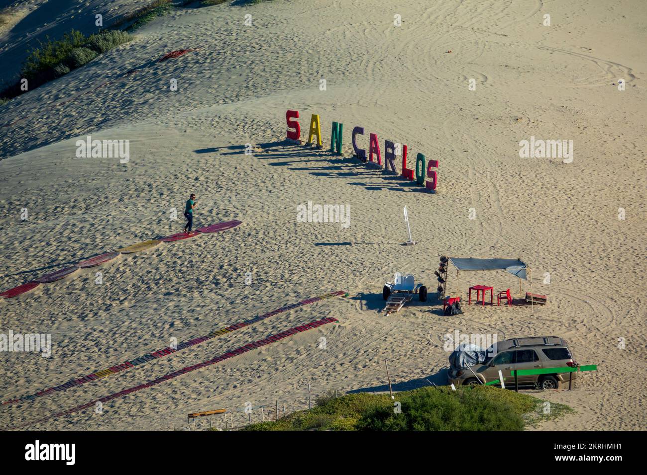 San Carlos sign beach Stock Photo - Alamy