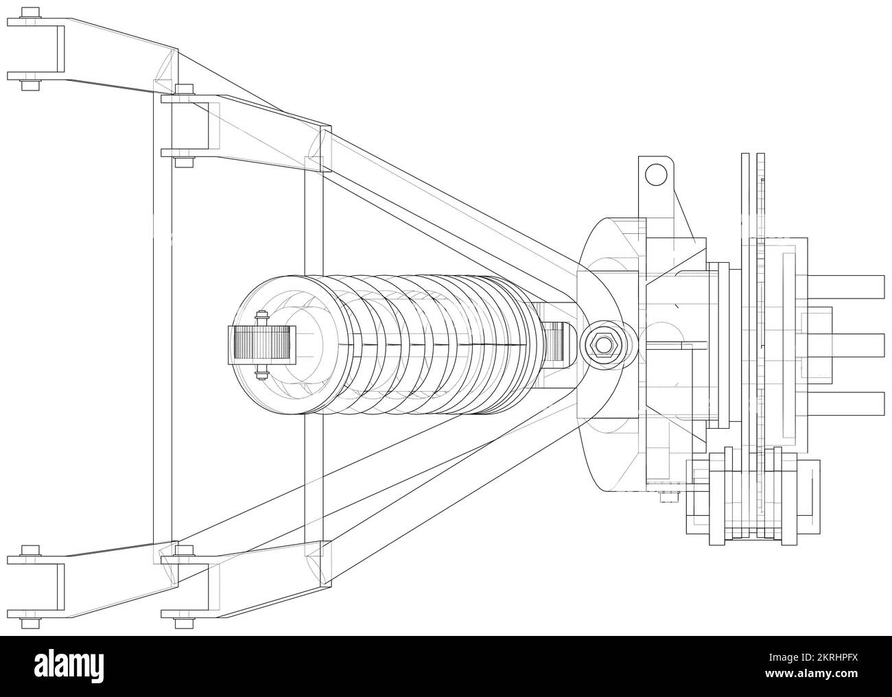 Car suspension with shock absorber Stock Vector Image & Art - Alamy