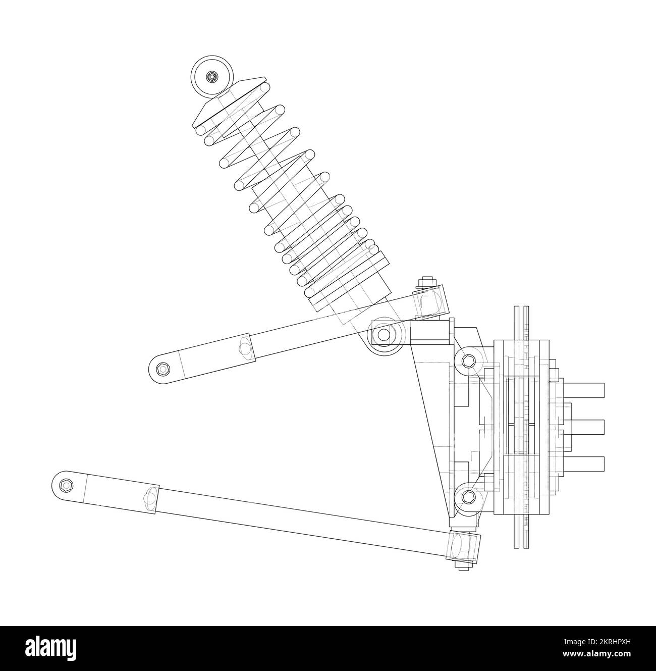 Car suspension with shock absorber Stock Vector Image & Art - Alamy