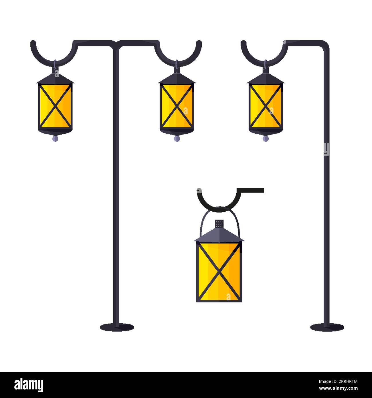 Old town lighting Stock Vector Images - Alamy