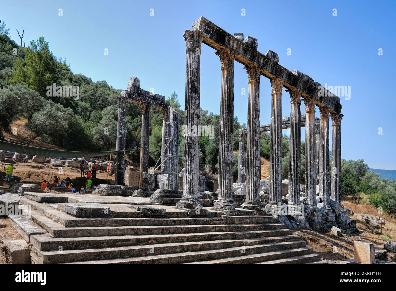Euromos, Milas, Muğla, Turkey, Sep. 2021: Euromus Ancient City. Temple ...