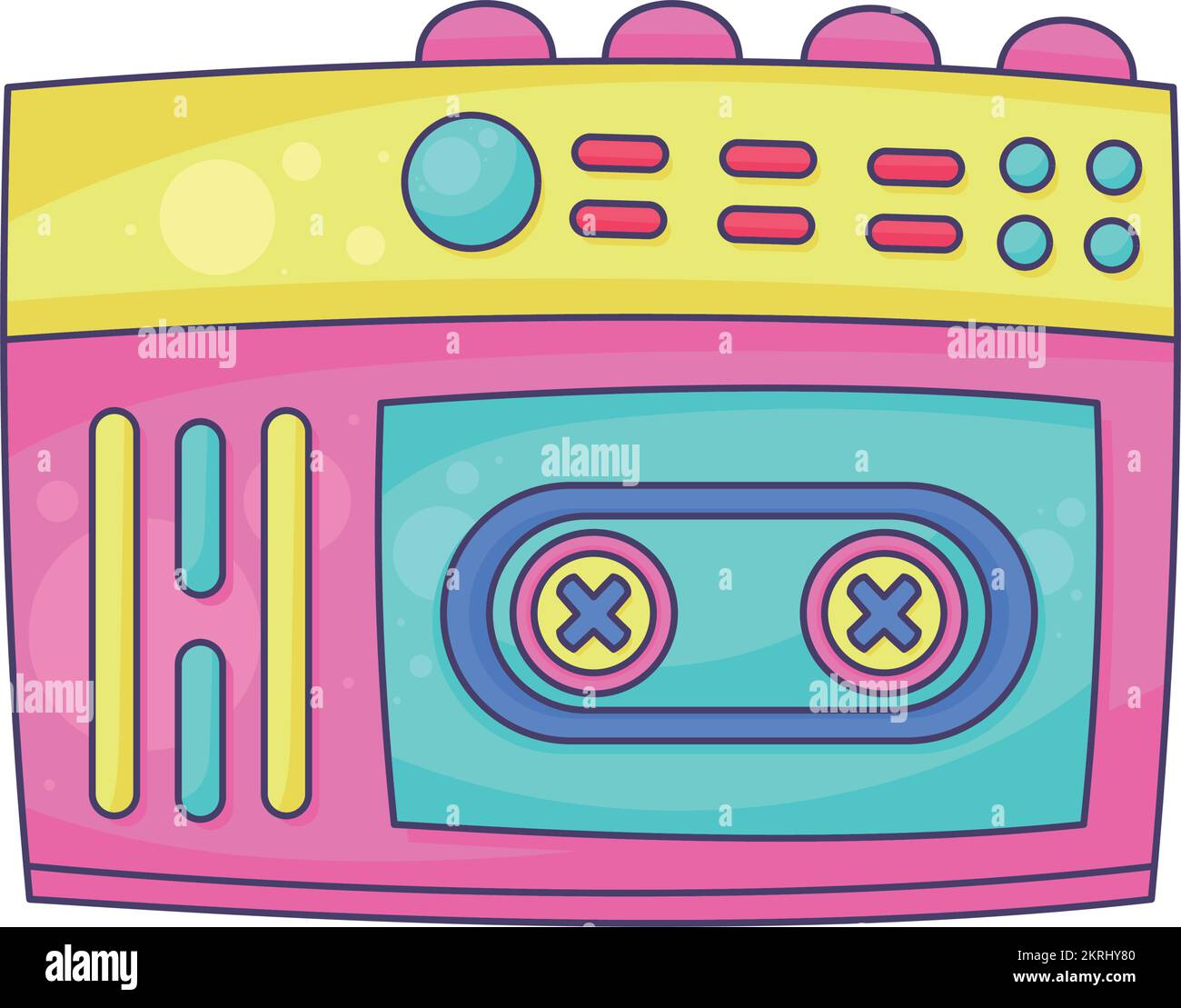 Color pop art cassette Stock Vector Images - Alamy