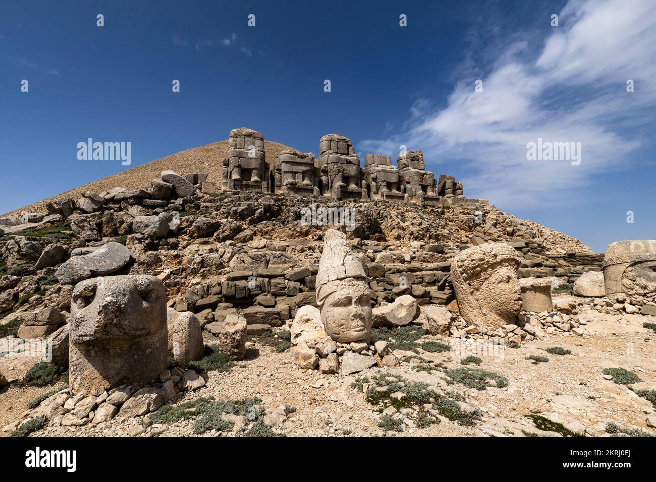 Mount Nemrut, Nemrut Dagi, east terrace, head statues of Antiochus I ...