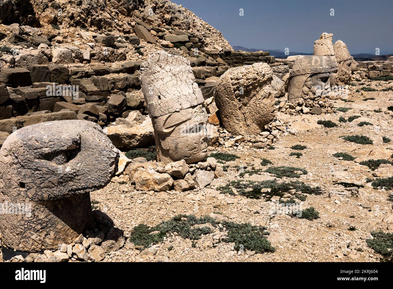 Mount Nemrut, Nemrut Dagi, east terrace, head statues of Gods ...