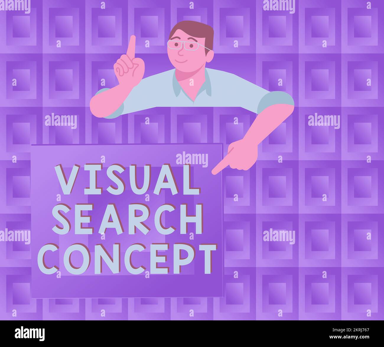 Text sign showing Visual Search Concept, Business concept perceptual ...