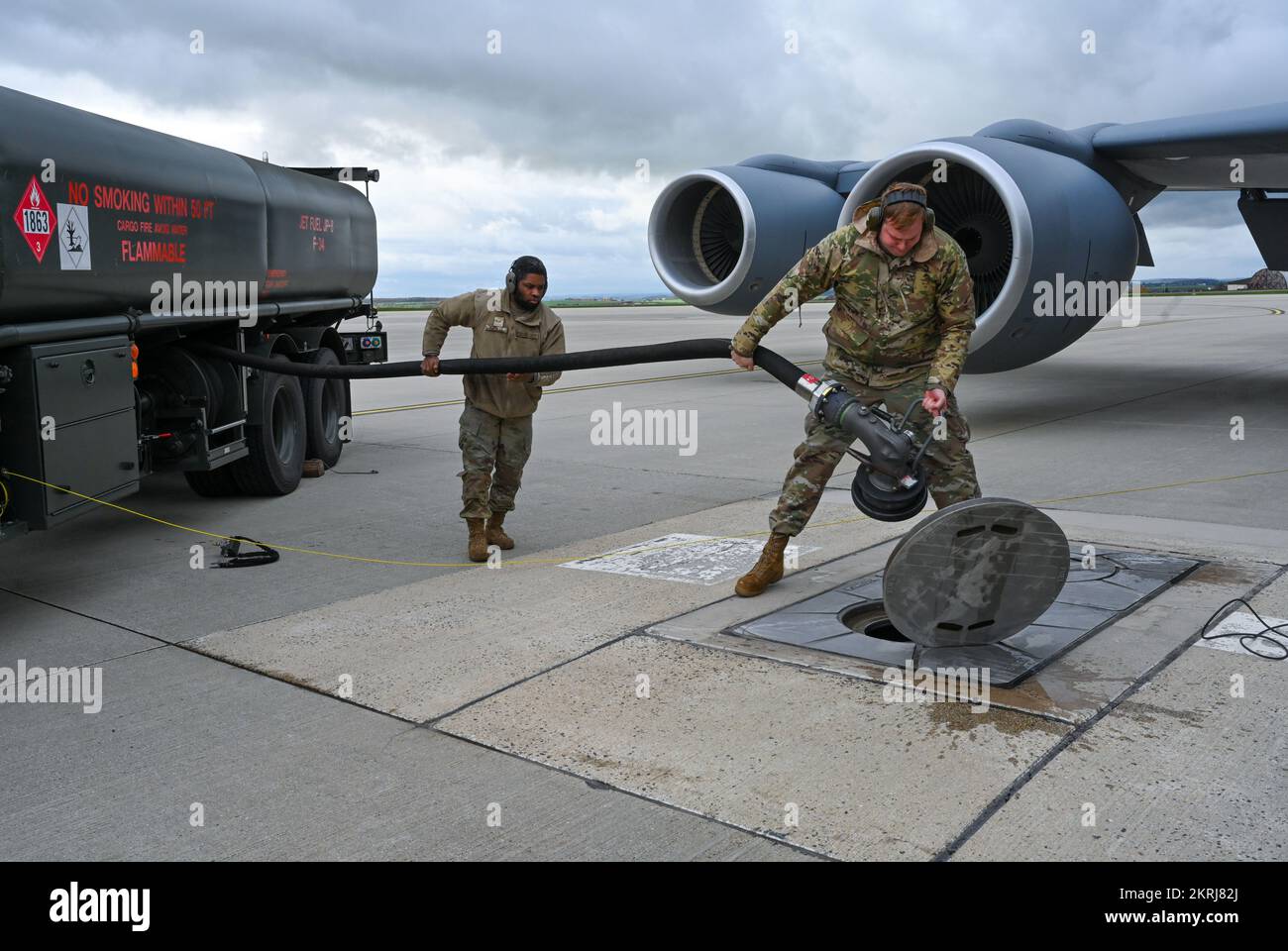 U.S. Air Force Senior Airman Charles Burnett, 52nd Logistics Readiness ...
