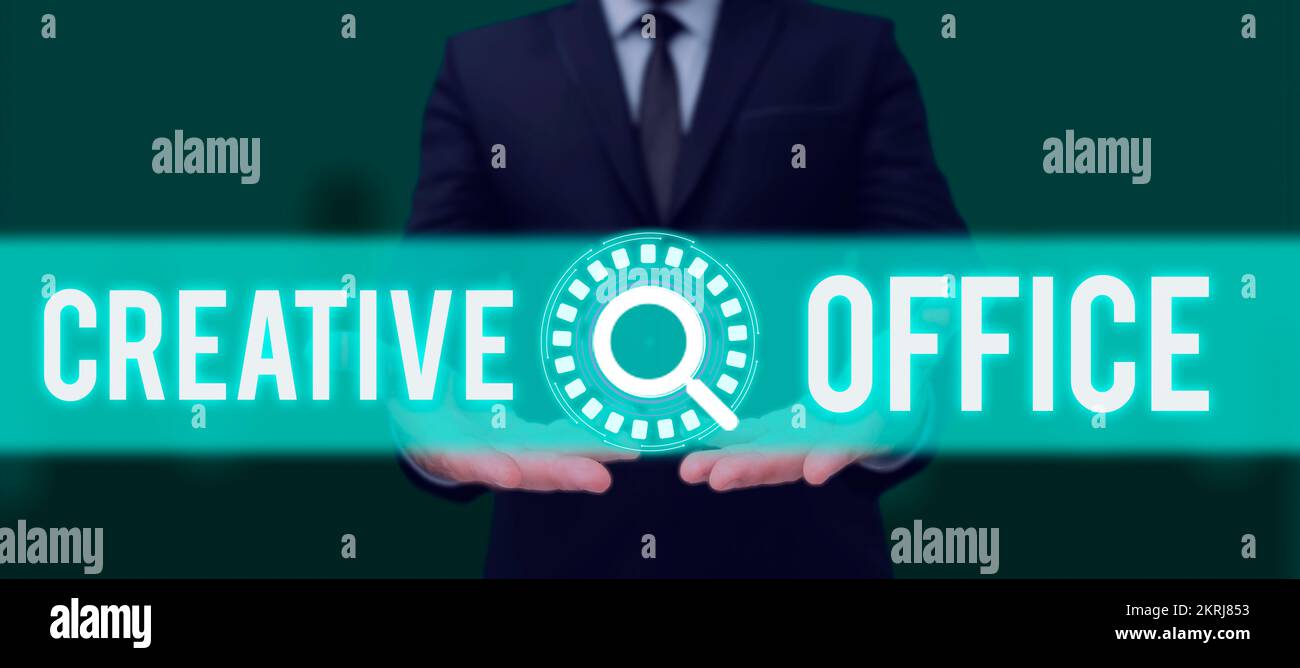 Writing displaying text Creative Office, Conceptual photo any office ...