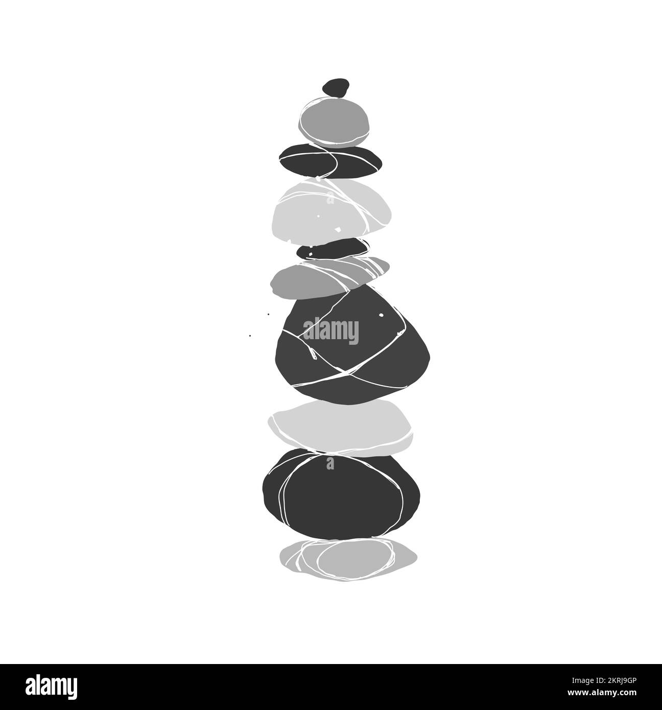Balance of black and white stones. Zen balance Stock Vector Image & Art ...