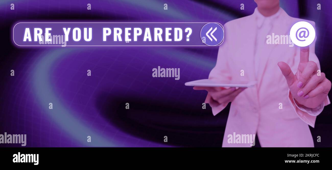 Text caption presenting Are You Preparedquestion, Word for Ready ...