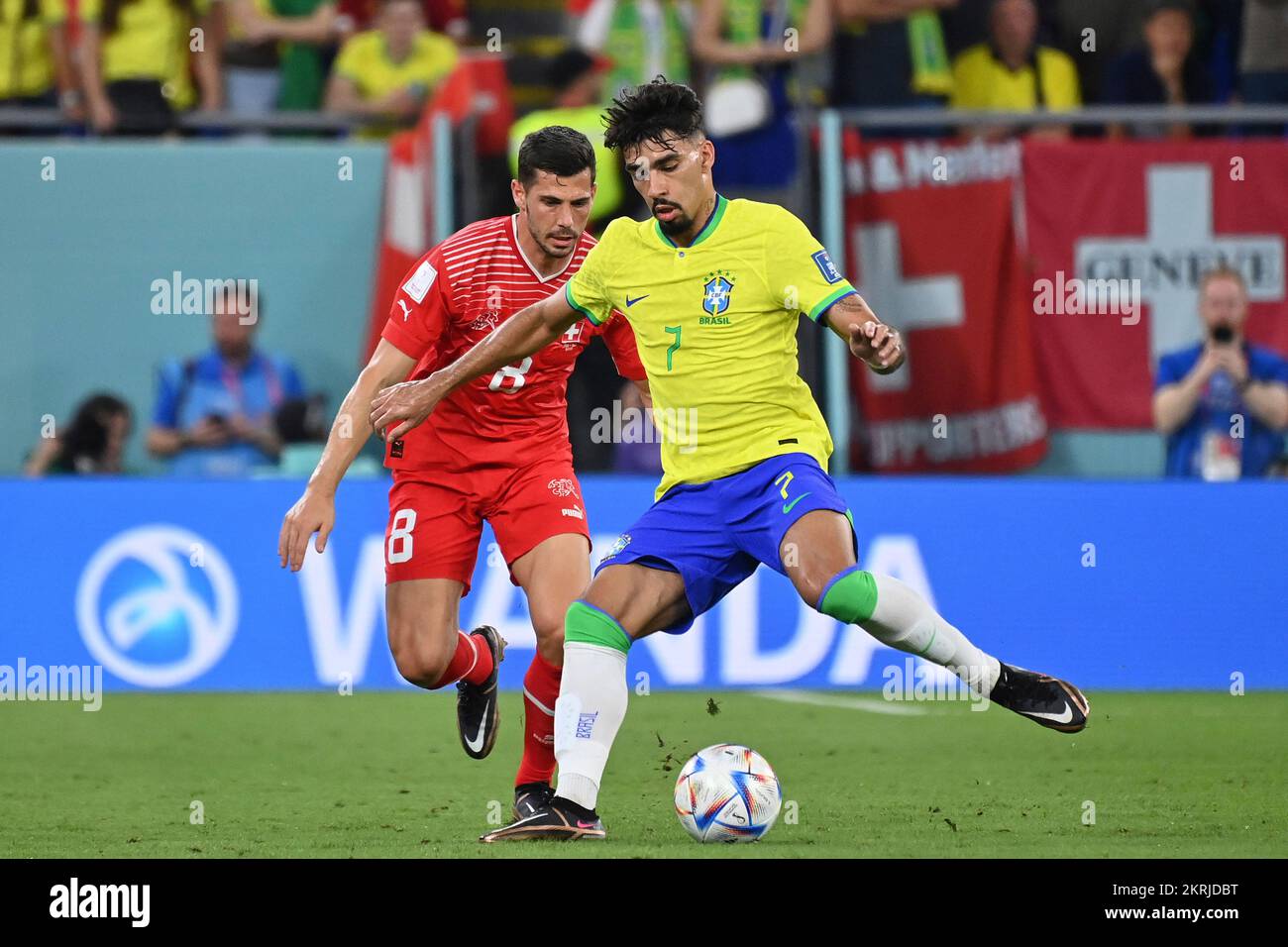 Doha, Qatar. 28th Nov, 2022. LUCAS PAQUETA (BRA), action, duels versus ...