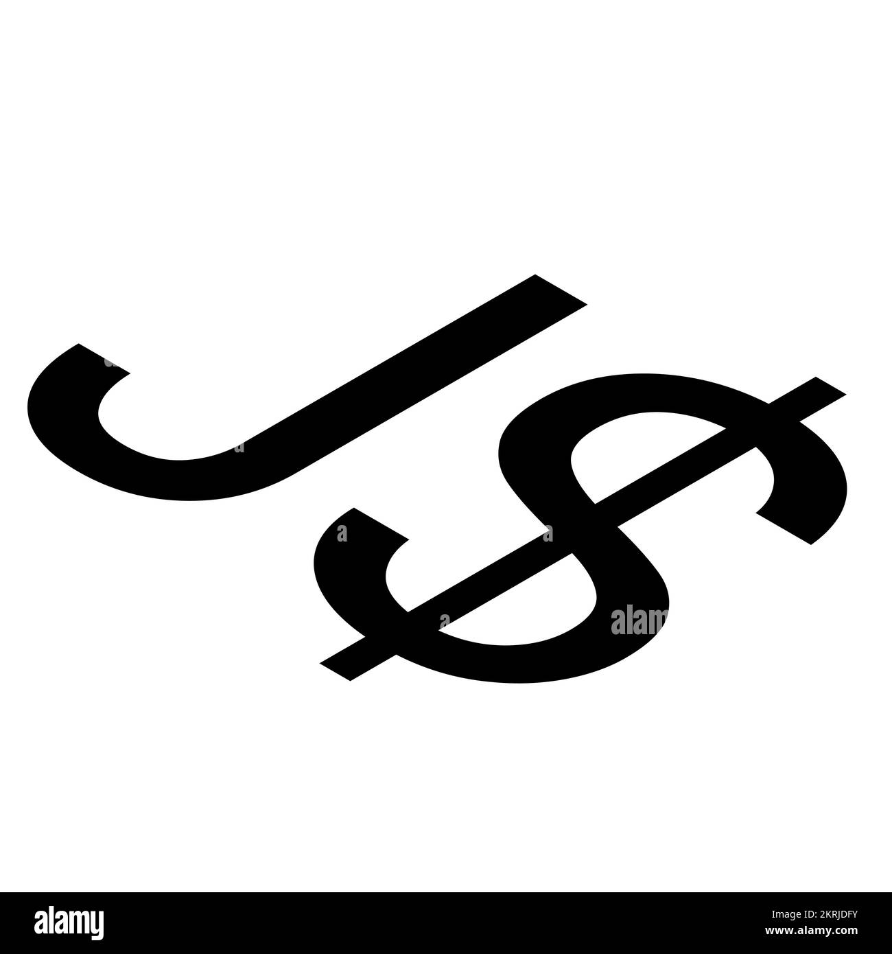 Isometric Jamaican dollar JMD currency sign black silhouette isolated ...