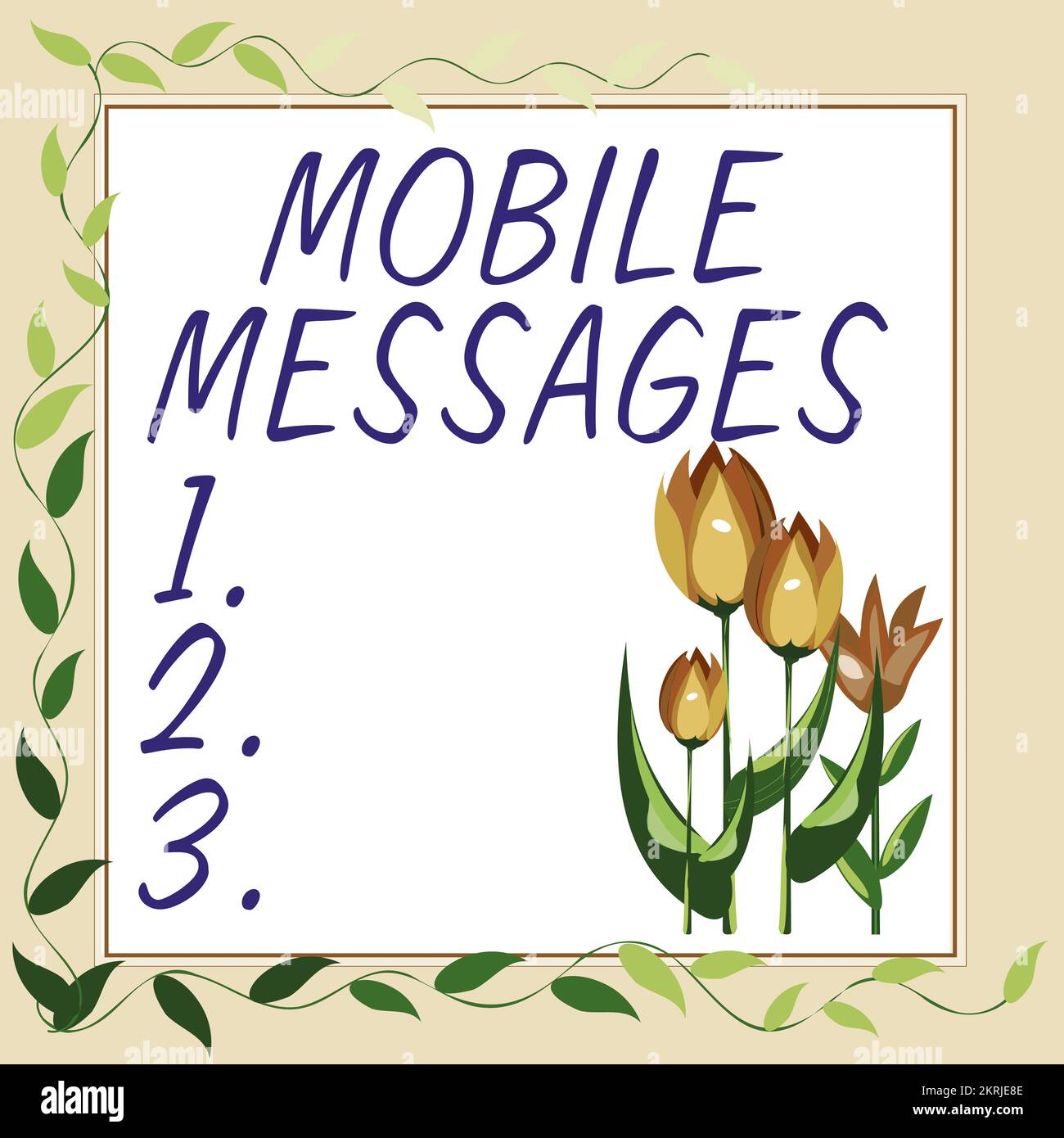 Text caption presenting Mobile Messages, Business concept the act of ...
