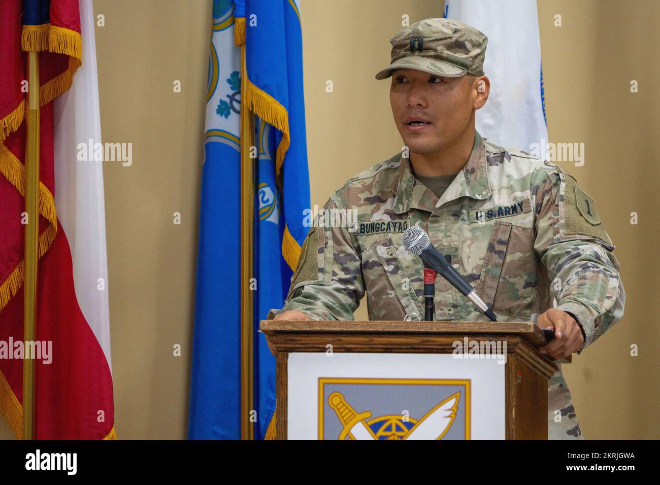 U.S. Army Capt. Danny Bungcayao with the 9th Finance Management Support ...