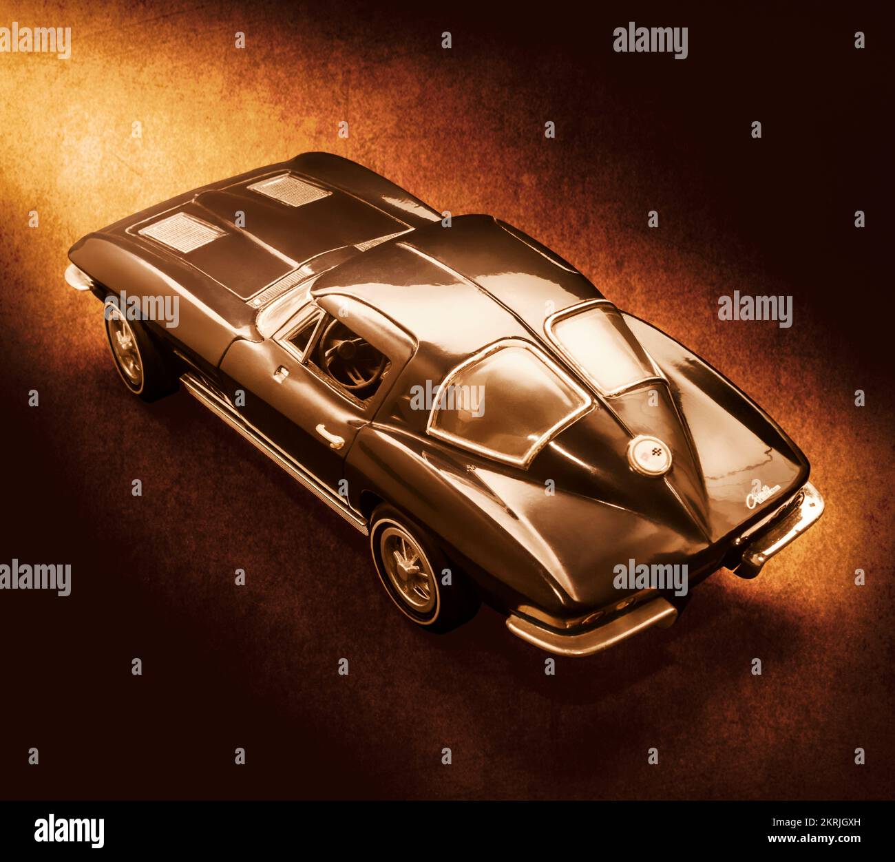 Three-quarter elevated rear perspective on a street machine from ...