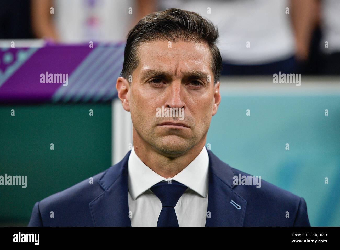 LUSAIL CITY, QATAR - NOVEMBER 28: Uruguay head coach Diego Alonso looks ...