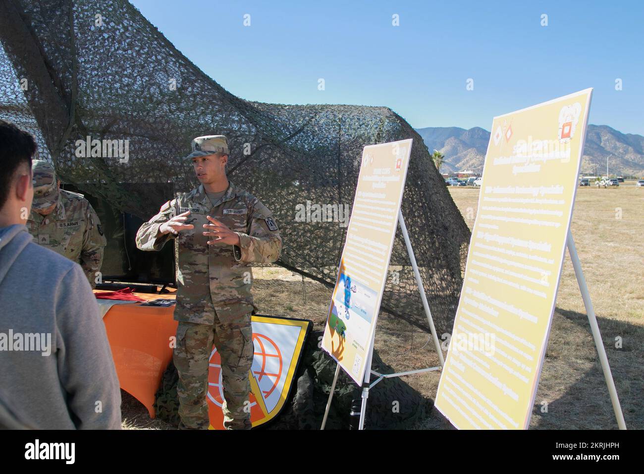 Sgt. Grayson Morton, NETCOM, goes over his experiences in the Army with ...