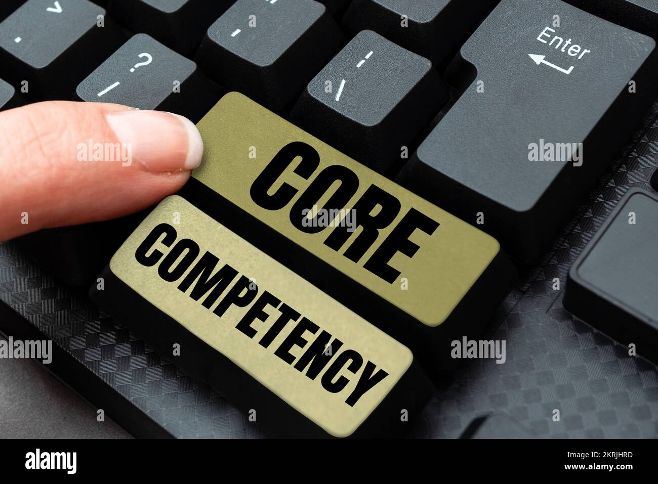 Writing displaying text Core Competency, Business approach harmonized combination of multiple ...