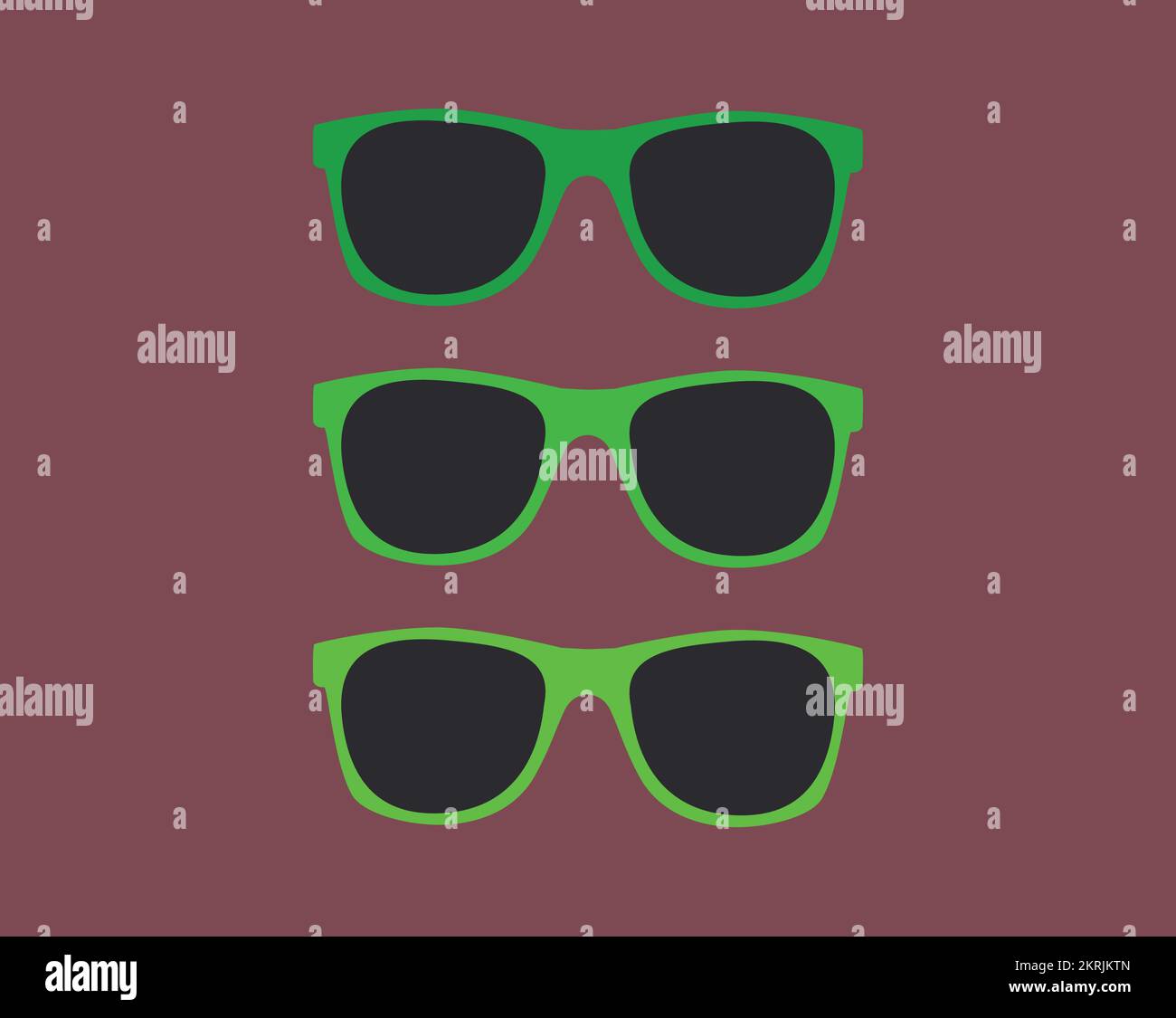 Realistic Vintage Sunglasses Isolated Vector Illustration Stock Vector ...