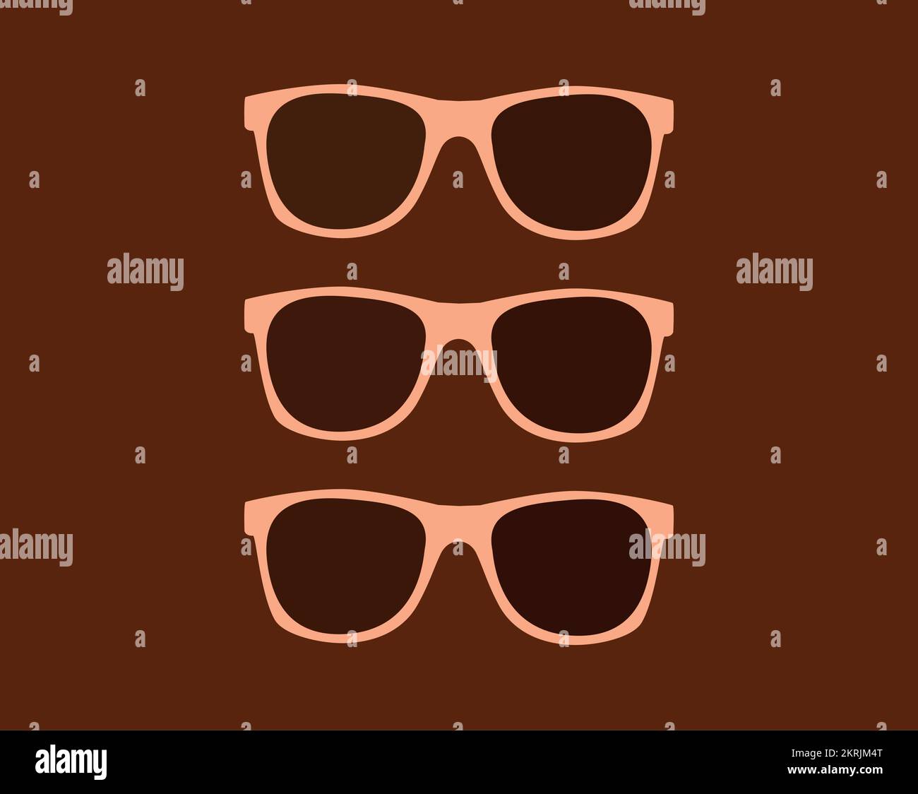 Realistic Vintage Sunglasses Isolated Vector Illustration Stock Vector ...