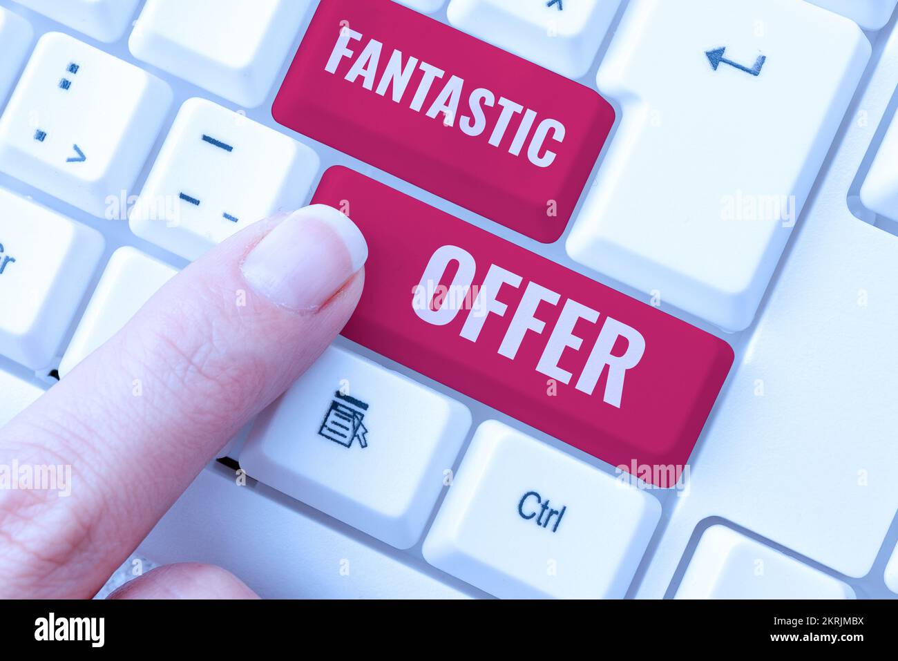 Text showing inspiration Fantastic Offer, Concept meaning the seller ...