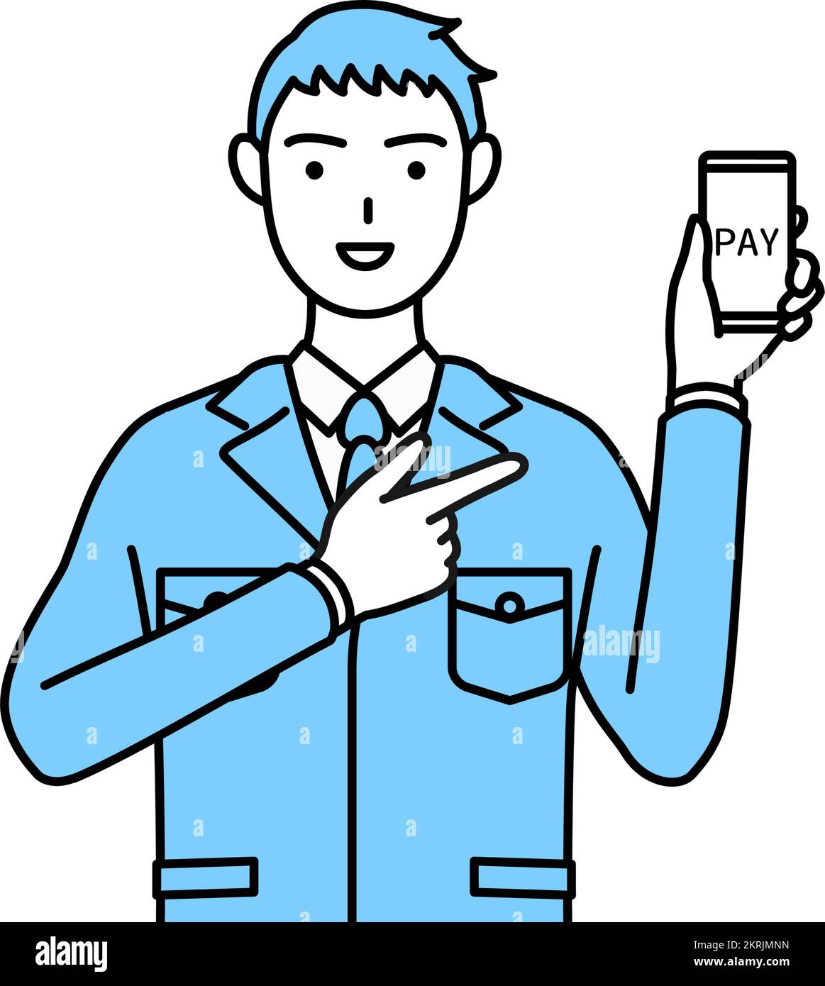 Man self checkout Stock Vector Images - Alamy