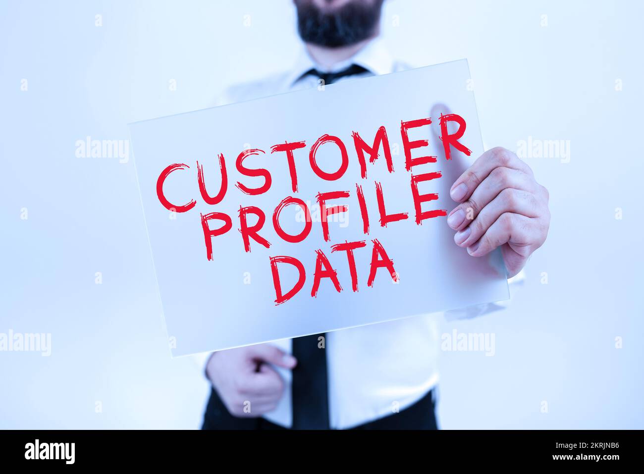 Writing displaying text Customer Profile Data, Business showcase report ...