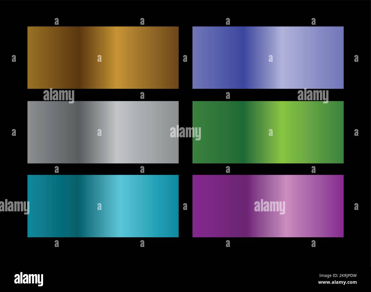Pre-made vector gradient with metallic effect . Colorful gradients ...