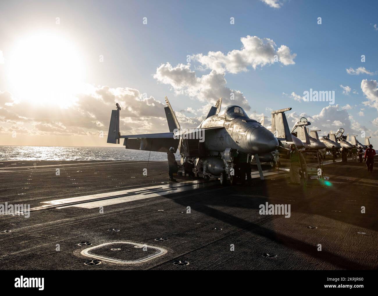 221121-N-MW880-1034 ADRIATIC SEA (Nov. 21, 2022) Aircraft attached ...